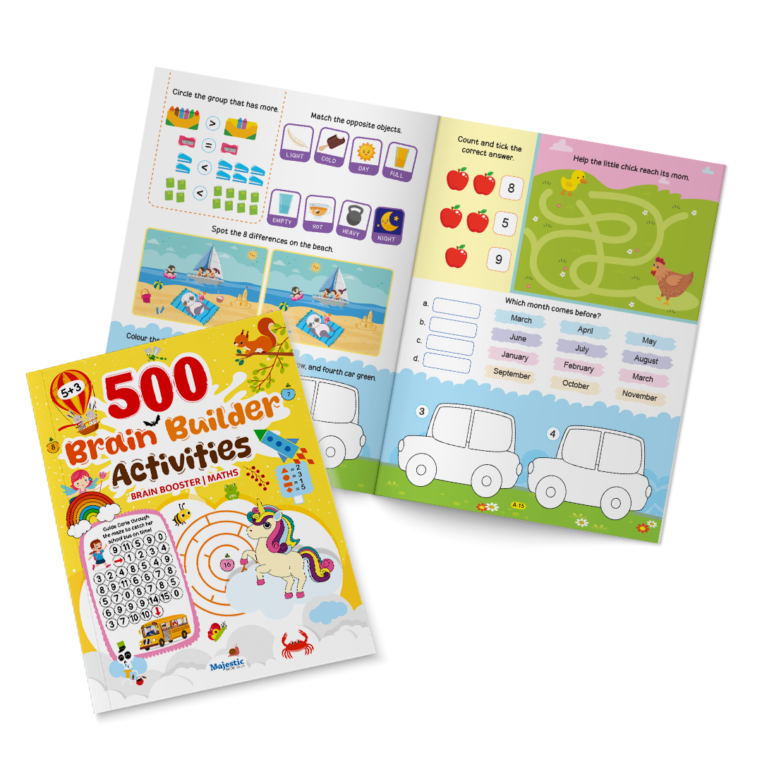 Brain Builder Activity Book for Children Age 5+ | 500 Engaging & Brain