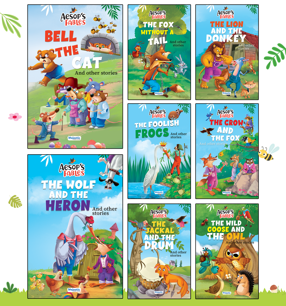 Aesop's Fables Story Books for Kids | Set of 8 Books | Aesop's Fables