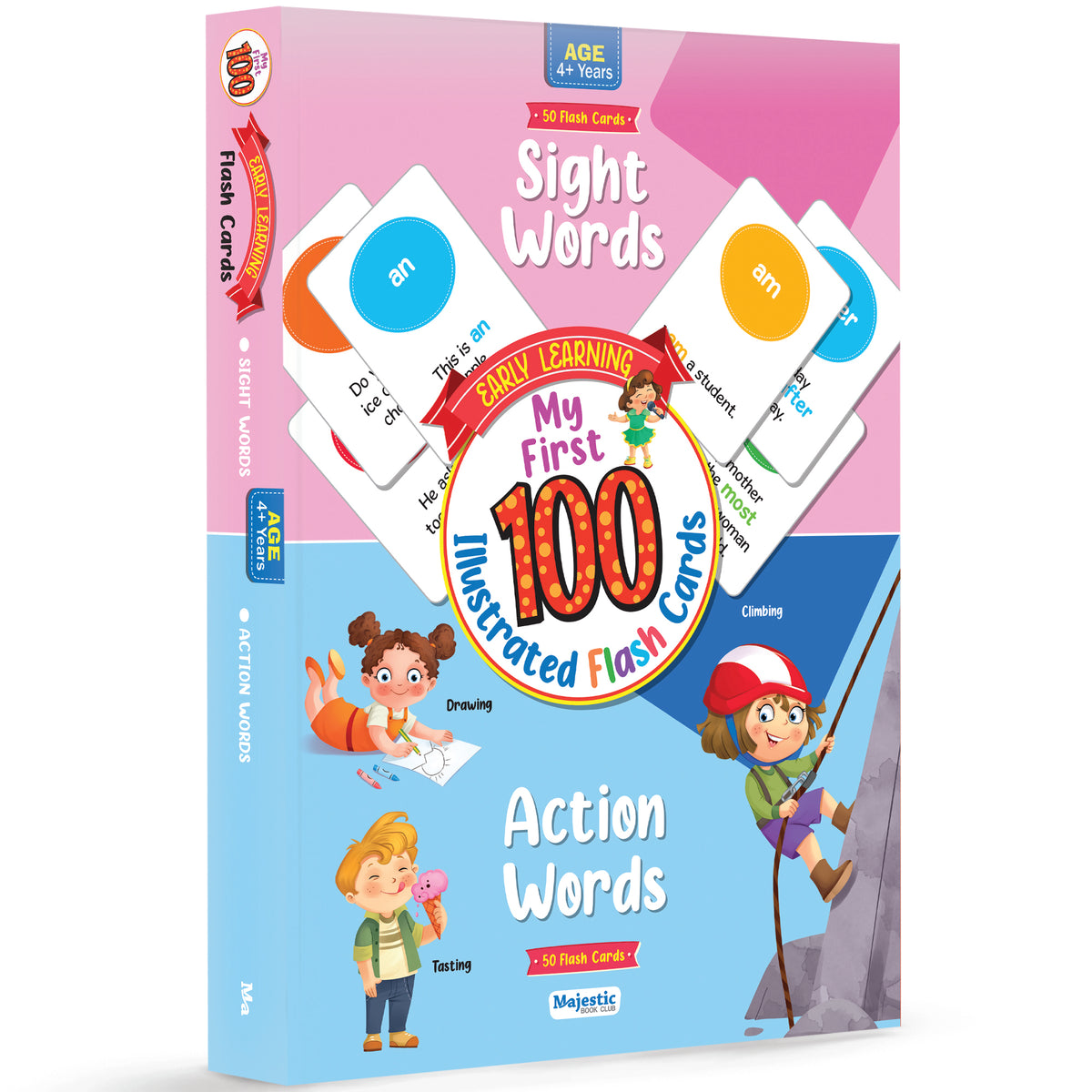 My First 100 Illustrated Flashcards: Sight & Action Words - Immerse yo