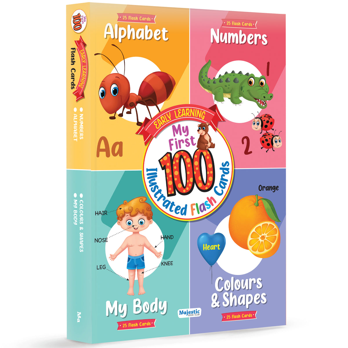 My First 100 Illustrated Flashcards: Alphabet, Numbers, My Body & Shap
