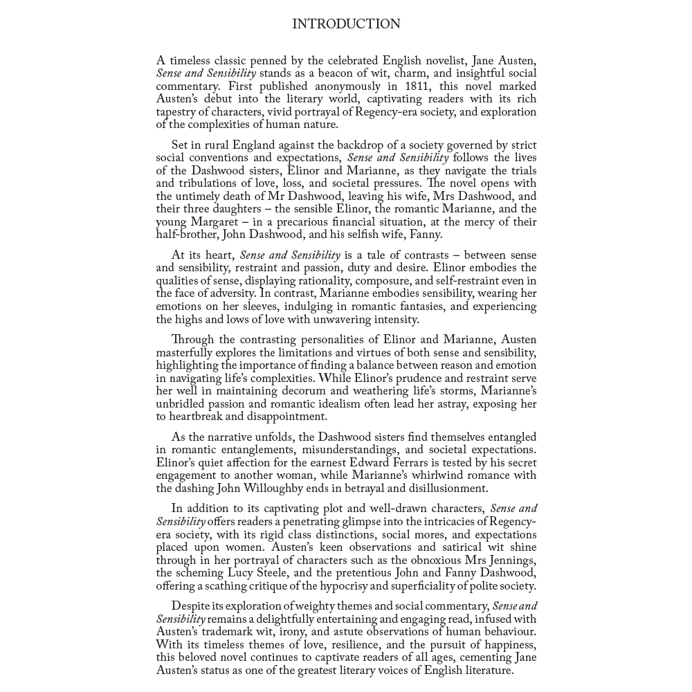 Sense and Sensibility by Jane Austen | Classic Literature | Unabridged