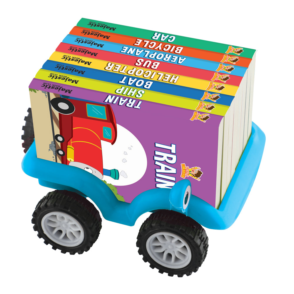 Things That Go : Book Truck of 8 Best Board Books for Kids parked in a