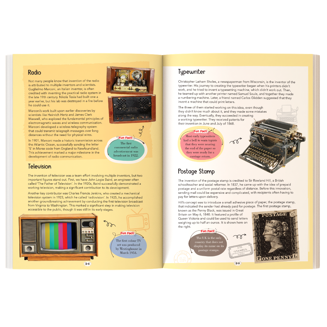 121 Communication & Ancient Inventions Facts Book for Kids Ages 8+ – 1