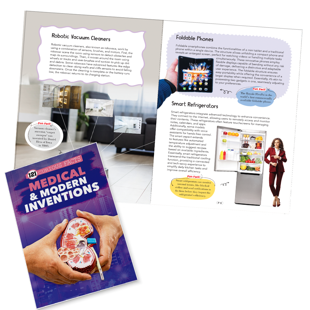 121 Medical & Modern Inventions Facts Book for Kids Ages 8+ | Educatio