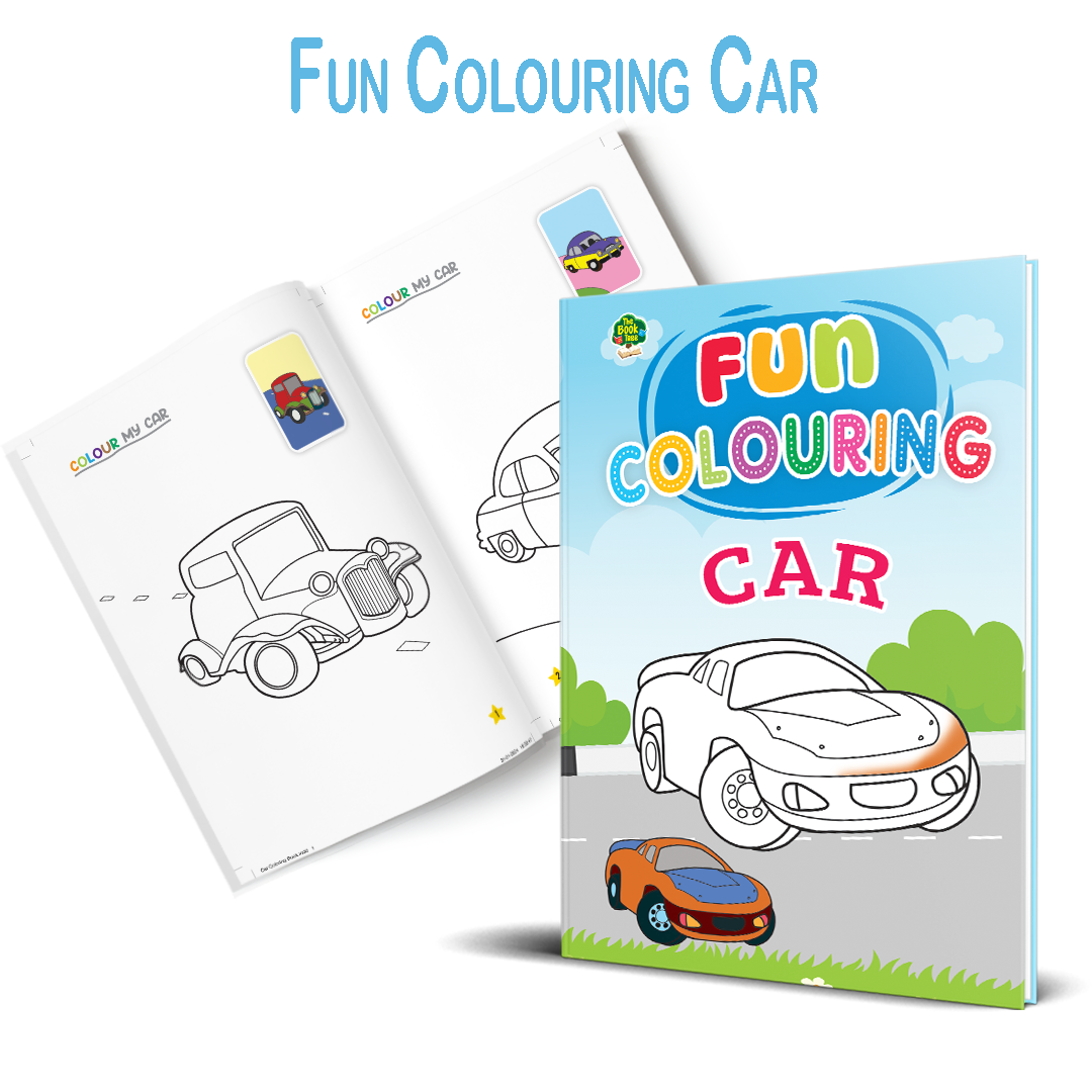 Fun Colouring Books for Kids (Set of 8 Books) -Cars, Fairies, Hallowee