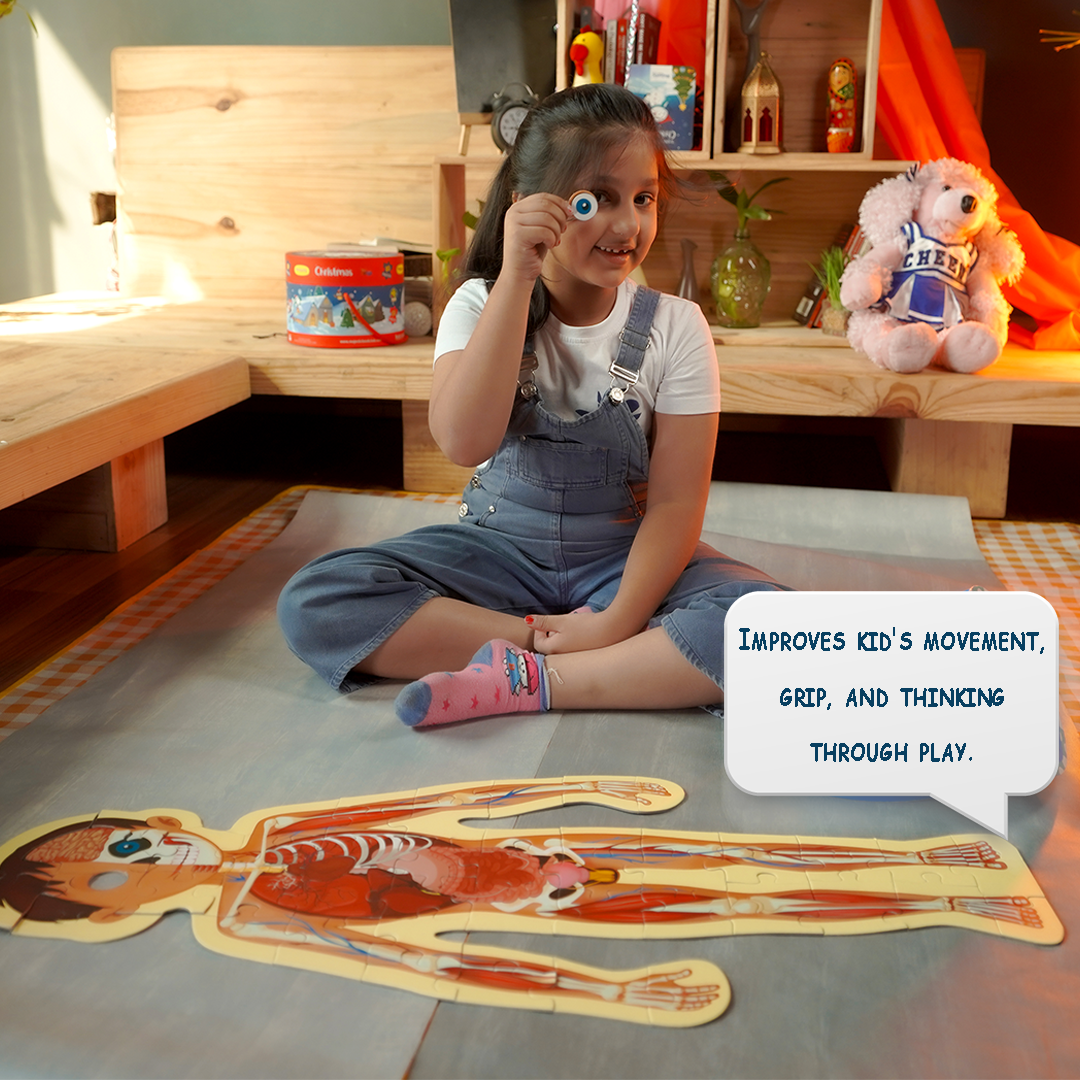 Human body Puzzle for Kids, 50+ Pieces, Detailed Illustrations, Learni