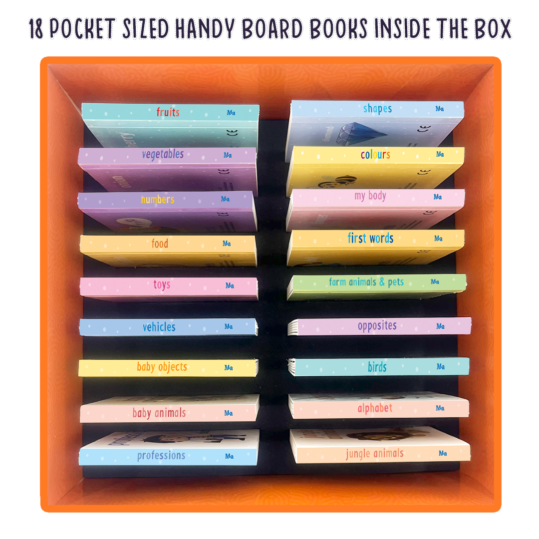 My First Baby Library Boxset: 18 Board Books (12 Pages Each) | Early L