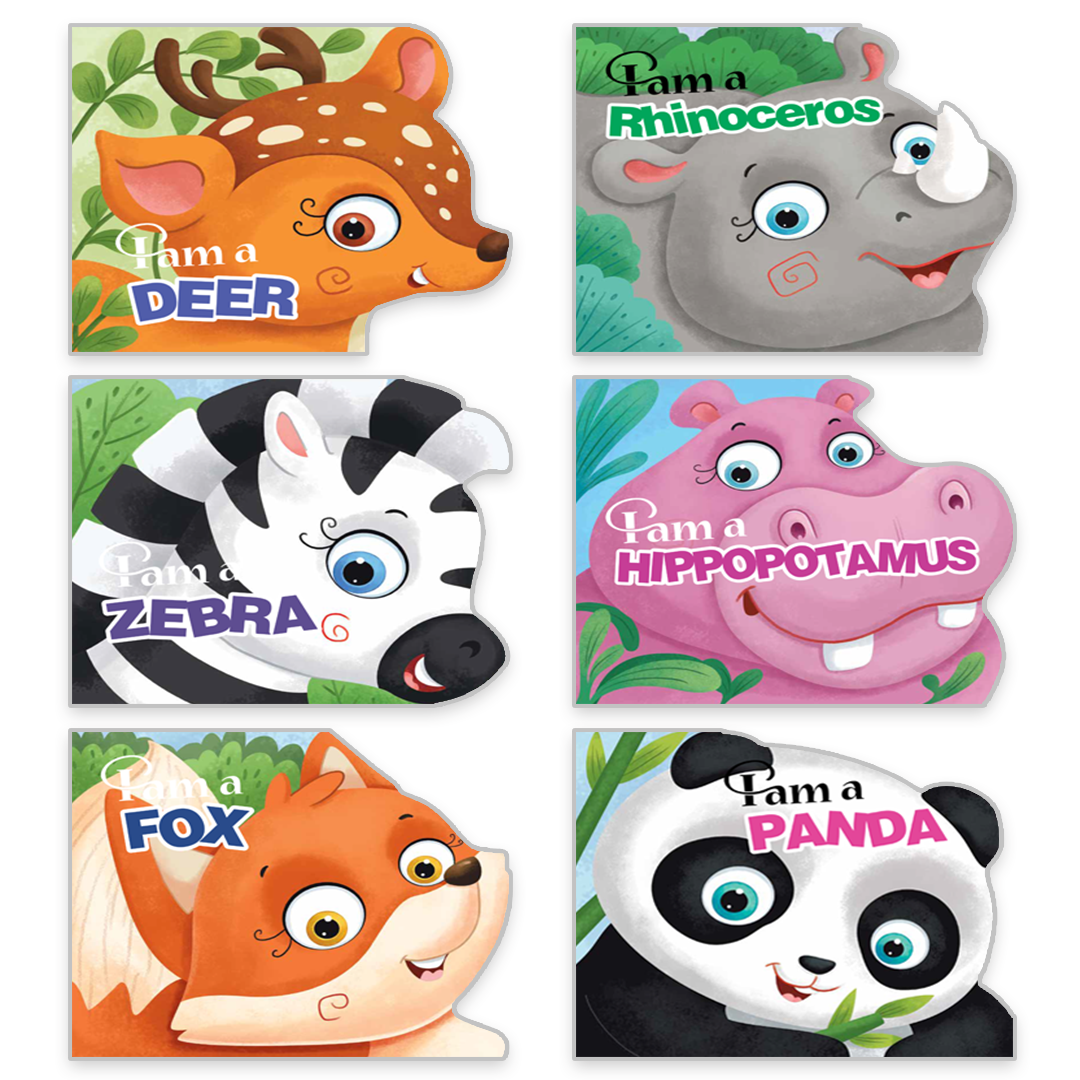 Wild Animals Shaped Board Books I Board Books for Children Age 2+ I Se